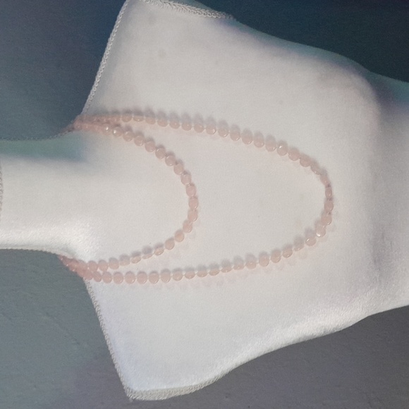 Jewelry | Vintage Pink Beaded Infinity Necklace 48 Inches D | Poshmark